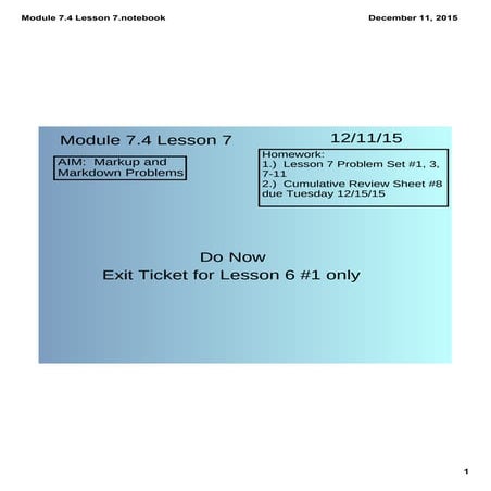 Module 7.4 lesson 7 | PDF