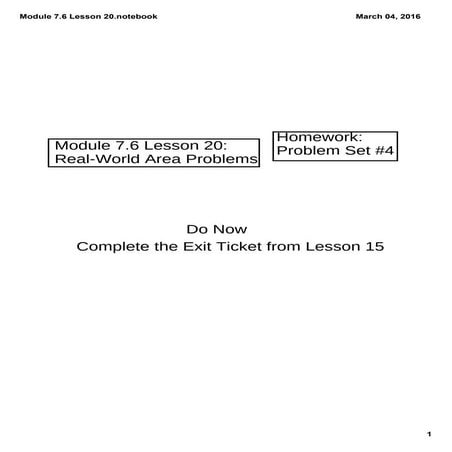 Module 7.6 lesson 20 | PDF