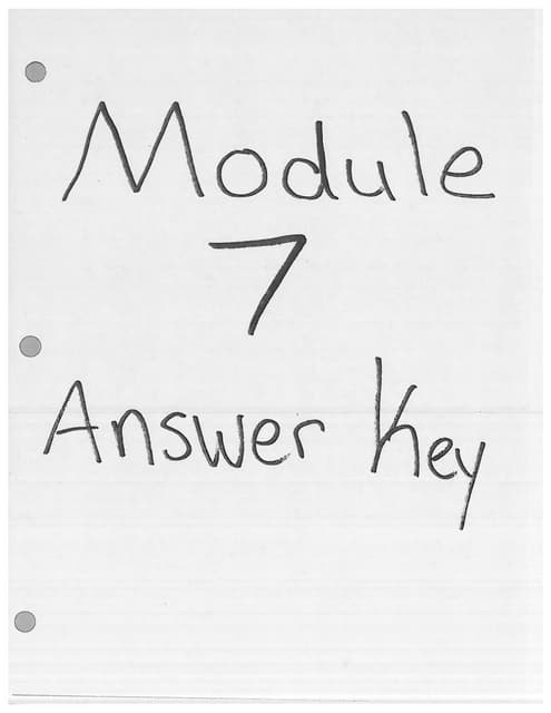 Module 7 Answer Key For Homework Pdf