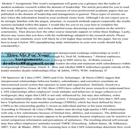 Module 7 Assignment This Weeks Assignment Will Grant You A Glimpse Ipdf 7708