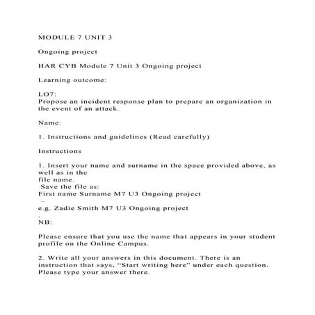 MODULE 7 UNIT 3Ongoing projectHAR CYB Module 7 Unit 3 Ongoin.docx