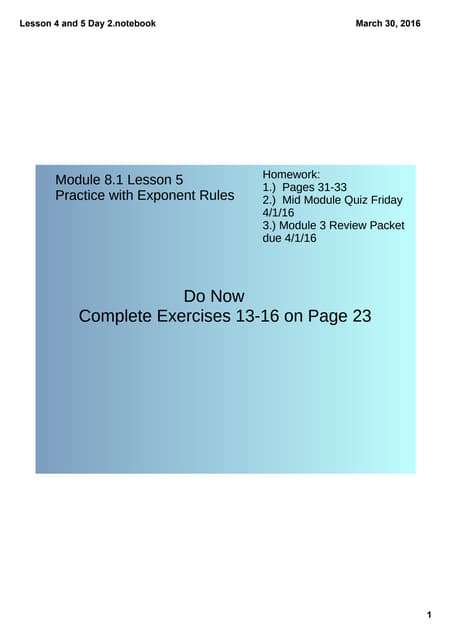 Module 4 lesson 6 | PDF