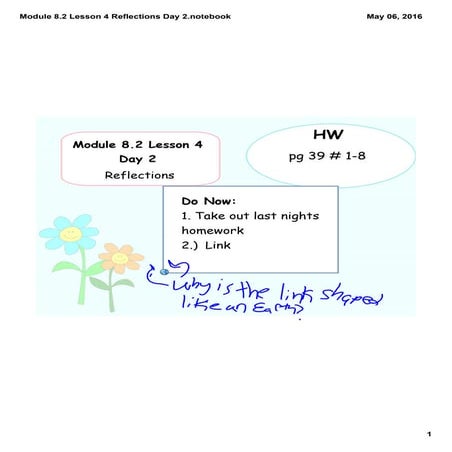 Module 8.2 lesson 4 reflections day 2 | PDF