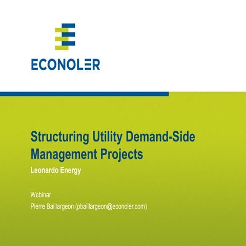 Structuring Utility Demand Side Management Projects | PDF