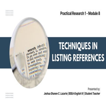 Module 8 - Techniques in Listing References.pdf