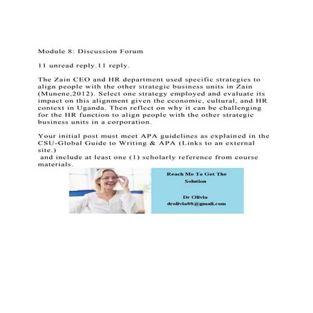 Module 8 Discussion Forum11 unread reply.11 reply.The Z.docx | Human ...