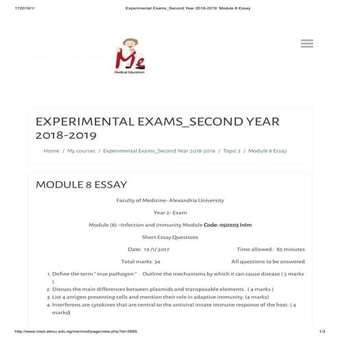 End of module exam ( module 8) | PDF