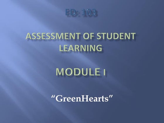 Assessing student learning outcomes | PPT