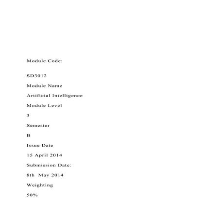 Module Code SD3012 Module NameArtificia.docx | Search | Internet