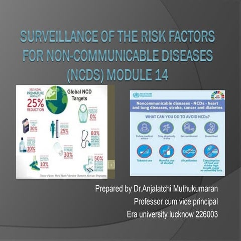 Module for NCD surveillance survey prepared by dr.anjalatchi muthukumar ...