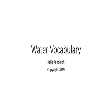 Module four lesson two water vocabulary | PPT
