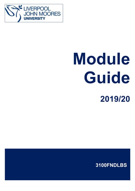Module guide | PDF | Undergraduate Education | College Education
