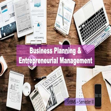 Module i.pptx Business planning and Entrepreneurial Management | PPTX