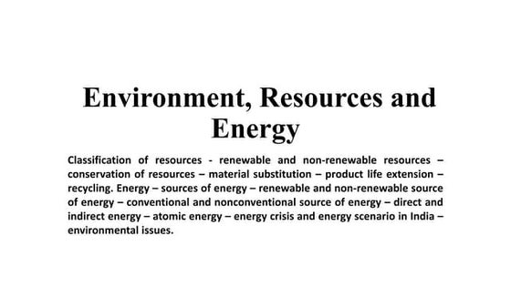 Resource: Concept and Classification | PPTX