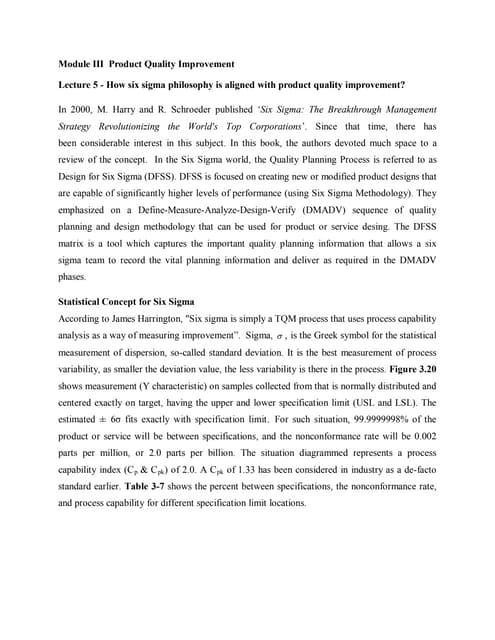 Six Sigma : Process Capability | PPTX