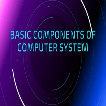 Module III BASIC Components of computer system.pdf