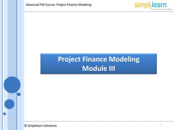 Project Finance Modeling - Timing Flags, Circularity Switch and Waterfall Structure | PDF
