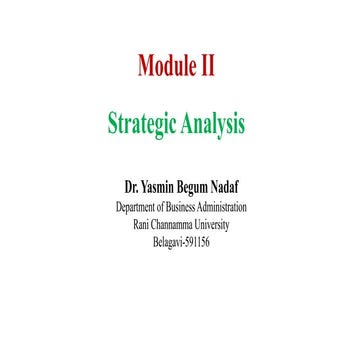Module II Strategic Analysis, Internal Analysis, Busines Portfolio ...