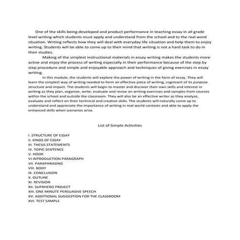 Module in essay | DOCX | Freelance Writing | Content Production