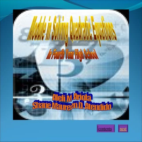 Quadratic equations | PPT