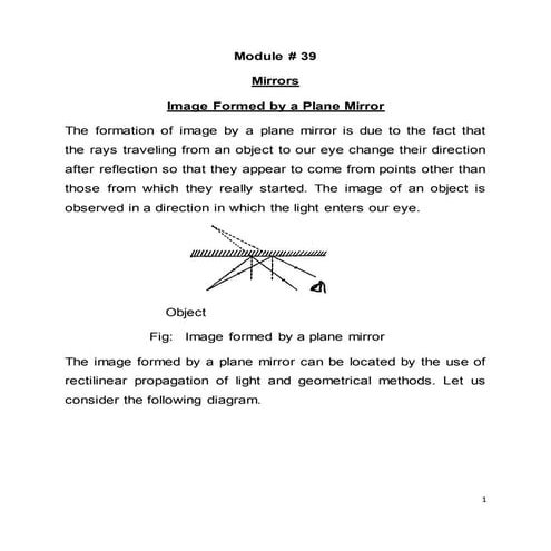 Image formation by mirrors ppt class 10 | PPTX