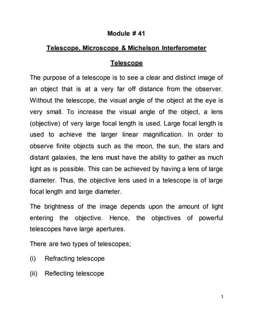 Telescopes power point | PPT