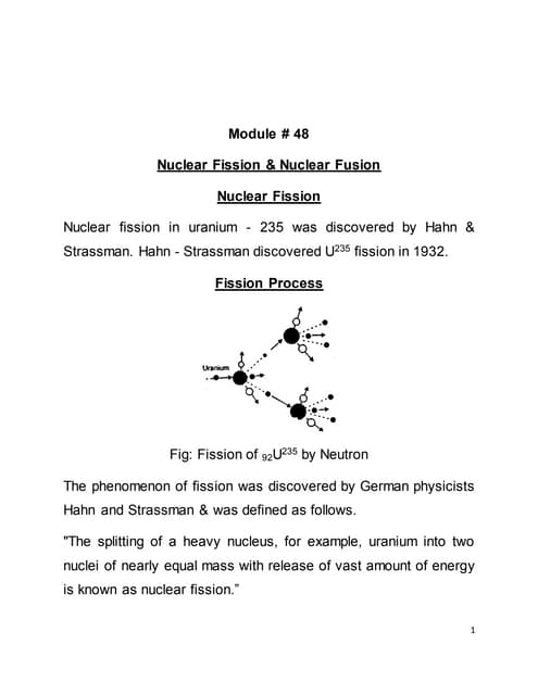 nuclear fission and fusion | PPTX