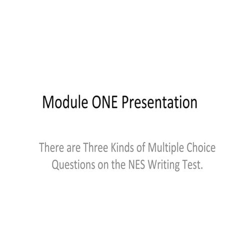 Module one | PPT