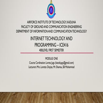 Internet Programming - Module one.pdf