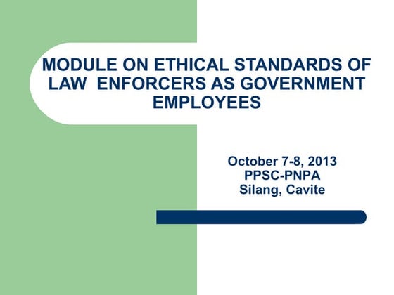 PNP Professional Code of Conduct and Ethical Standards | PPTX