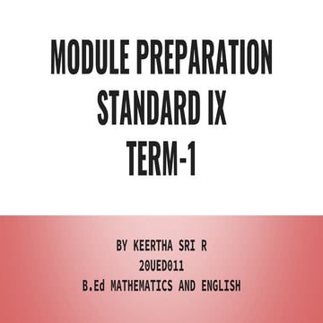 Module preparation | PPT