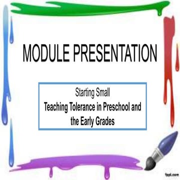 Module presentation, tips and strategies | PPT