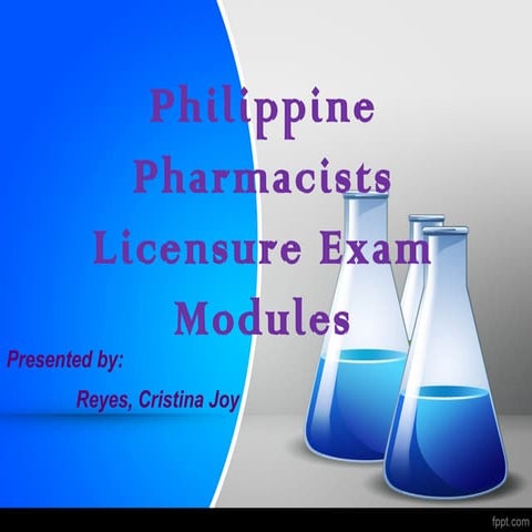 Pharmacists Licensure Exam Modules | PPT