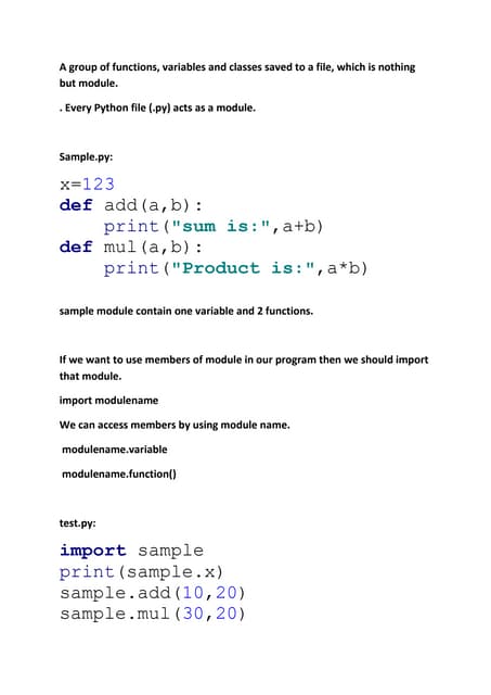Xibuilt In Modulesppt Features Of Module Types Of Module Functions 7192