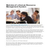 Modules of a Human Resource Management System | PDF