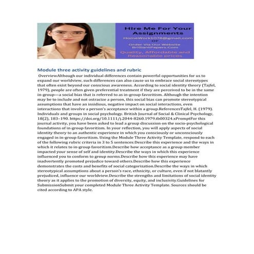 Module three activity guidelines and rubric.docx
