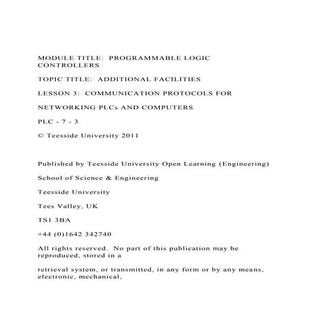MODULE TITLE PROGRAMMABLE LOGIC CONTROLLERSTOPIC TITLE .docx