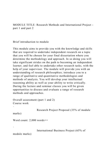 How to write a Research proposal? | PPT