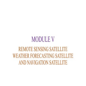 Remote sensing satellite weather forecasting satellite | PPTX