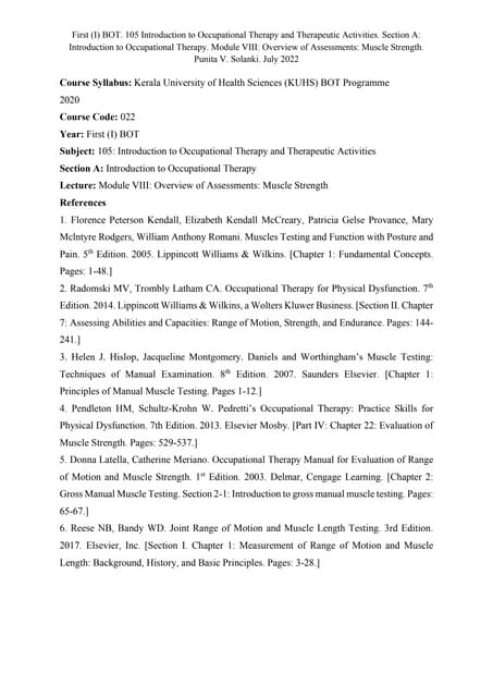 Assessment of muscle power | PPTX