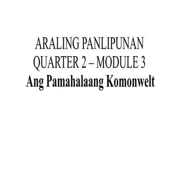 MODULE WEEK 3.pptx,ARALING PANLIPUNAN GRADE 6 | PPTX