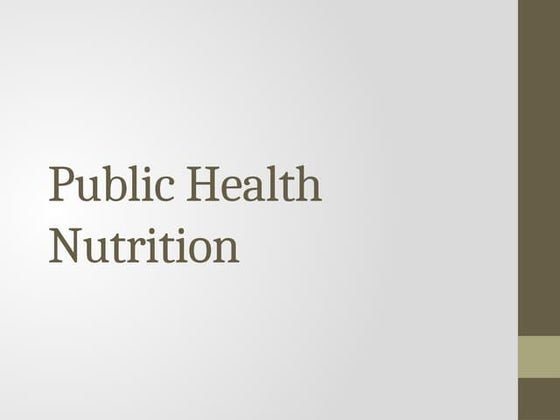 Nutrition Intervention and its importance | PPT