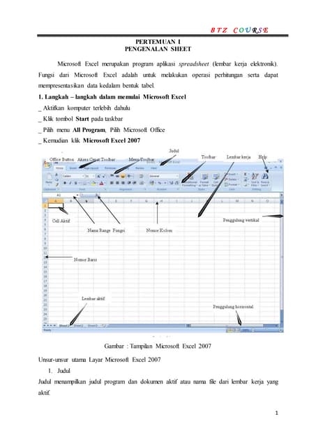Pengenalan tentang Microsoft Excel bagi pemula | PPT