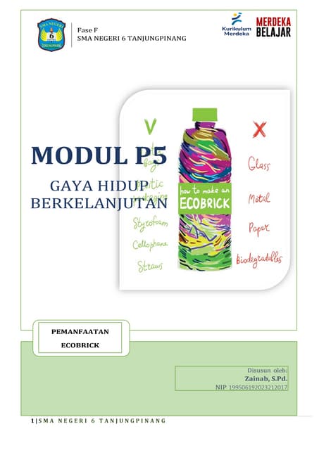 Modul P5 gaya hidup berkelanjutan kelas 5 | PPTX