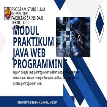 Comprehensive Java Web Programming Practicum Module for Computer ...