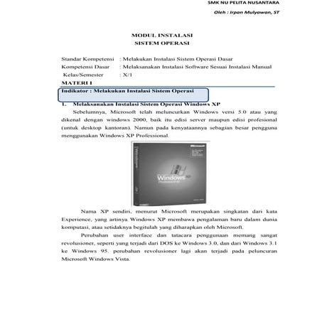 Modul Instalasi Windows Xp Pdf