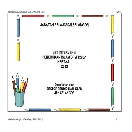 Modul intervensi pi spm k1 | DOCX