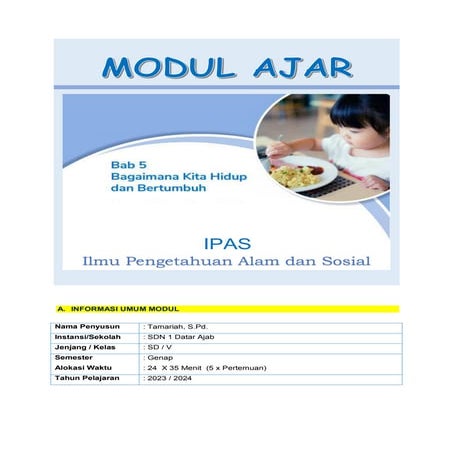Modul Panca Indera | PDF