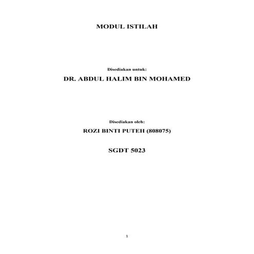 Modul istilah | PDF