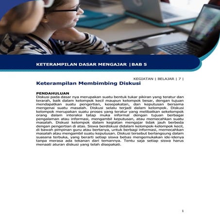 Modul KB 7 Membimbing Diskusi | PDF